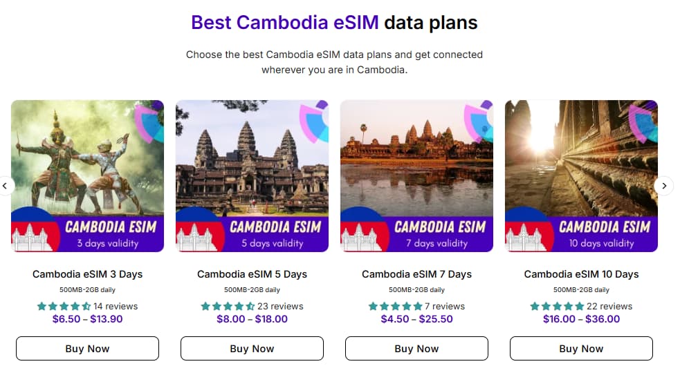 Guide to use smart phones, SIM card for travel in Cambodia